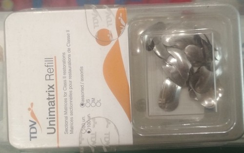 Dental sectional matrix TDV unimatrix band refill pack assorted 3 sizes ...