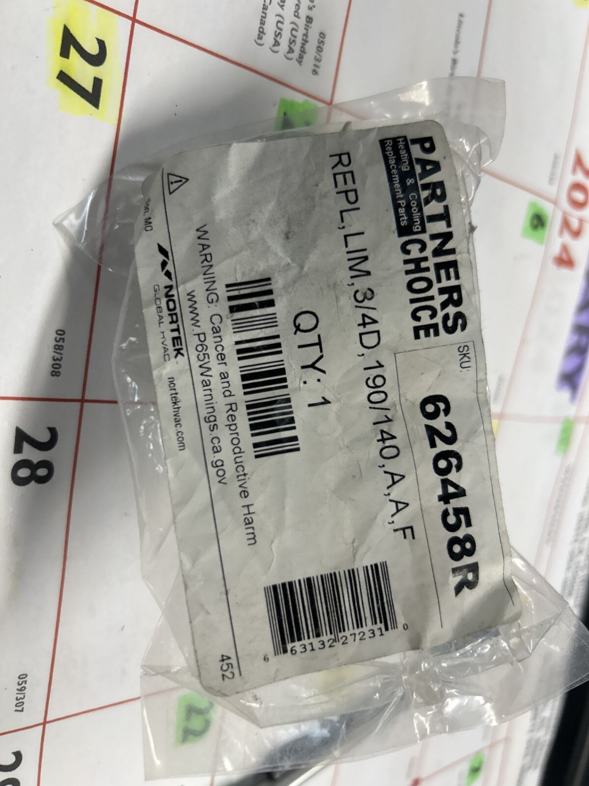 626458R REPL, LIM, 3/4 D, 190/140, A, A, F | eBay