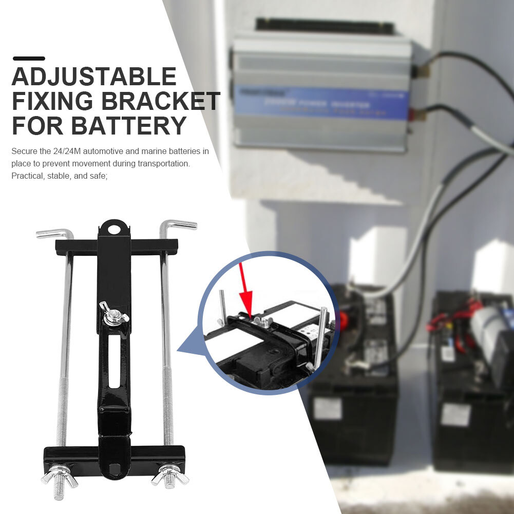 Adjustable Battery Rack Thickened Battery Rod Bracket for Car SUV (19cm ...