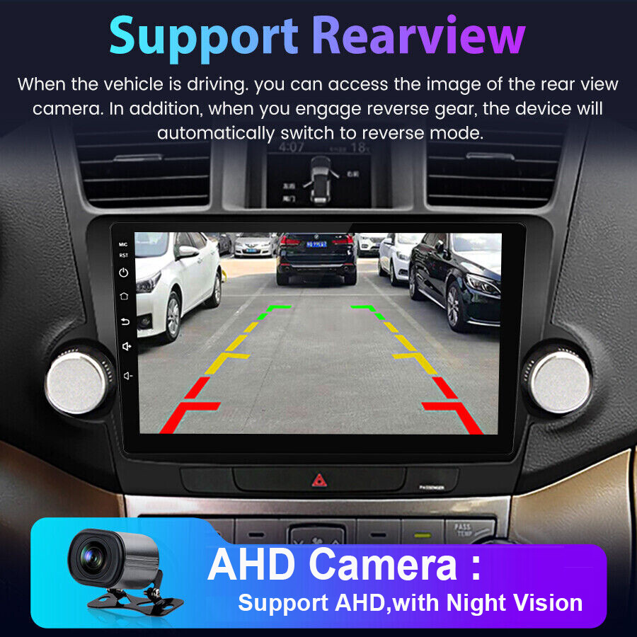 For 2008-2013 Toyota Highlander Apple Carplay Car Radio Android 12 GPS JBL 2+32G | eBay