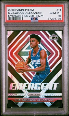 2018 Prizm Shai Gilgeous Alexander SGA Emergent Silver #11 Rookie (RC ...