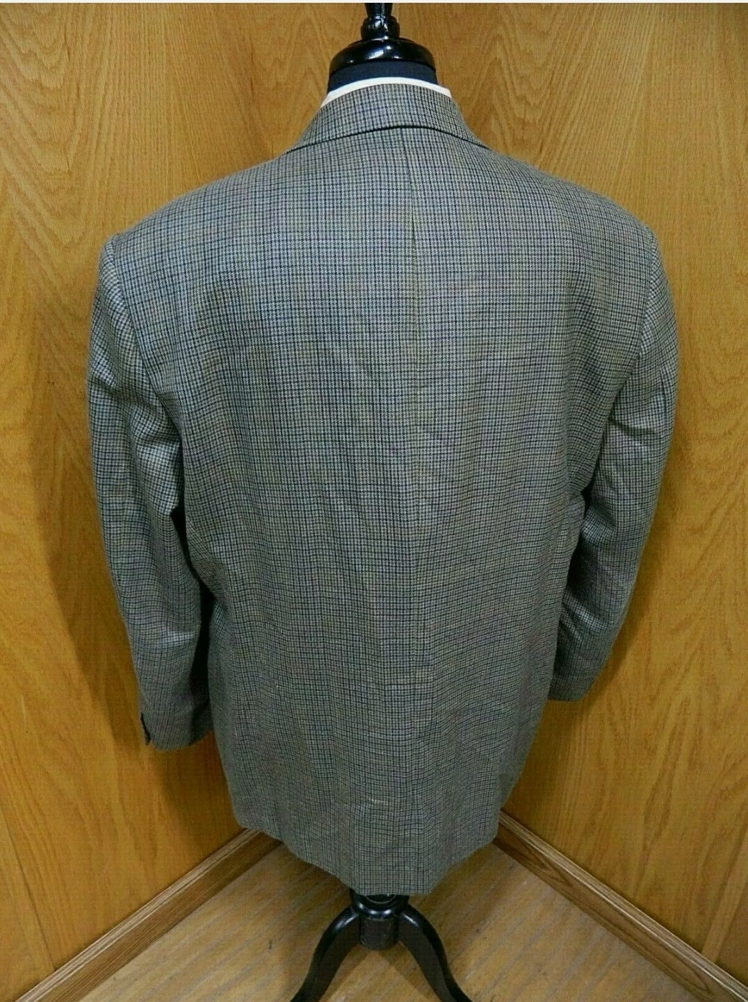 Mens Blazer Sport coat Jacket Andrew Fezza Wool Silk blend Multi Gray ...