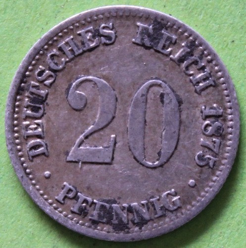 GERMANY 20 PFENNIG 1875 A | eBay