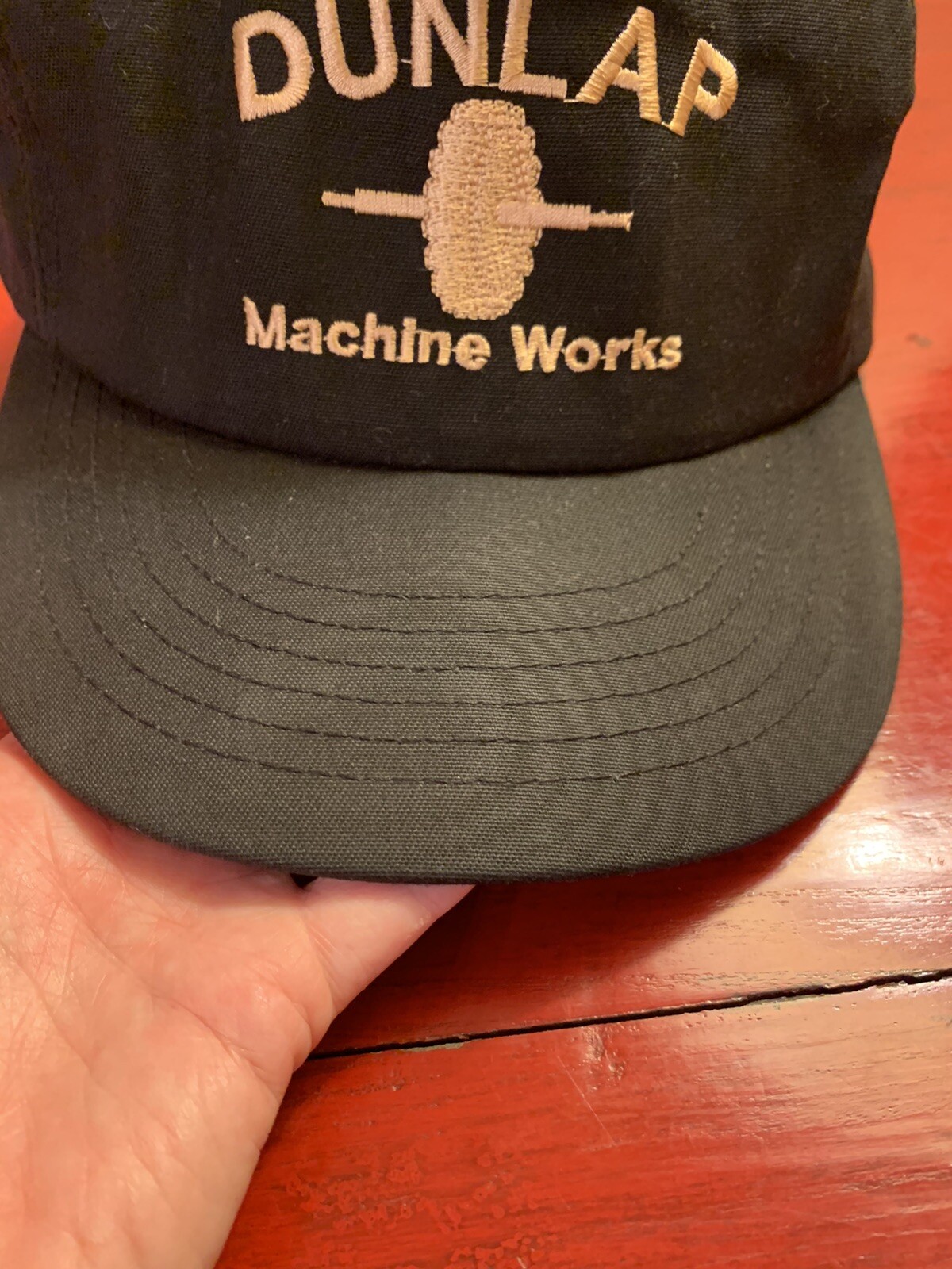 Men's BLACK and GOLD Cap/Hat Dunlap Machine Works FR… - Gem