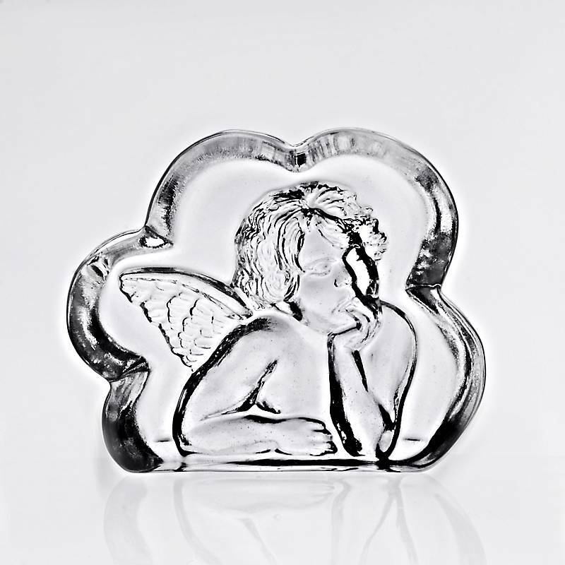 Glas Figur Tier, Statue "ENGEL" transp. (GERMAN CRYSTAL by CRISTALICA ...