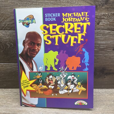 Unused Space Jam Michael Jordan’s Secret Stuff Sticker Coloring Book ...