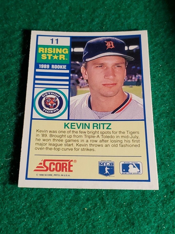 1990 Score Baseball #11 Rising Star Kevin Ritz Detroit Tigers | eBay