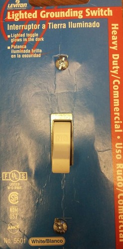 Leviton 5501 Lighted Grounding Switch (White) Box of 3 | eBay