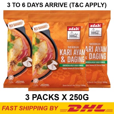 Adabi Chicken And Meat Curry Powder 250g X 3 Packs | eBay