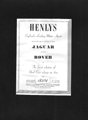 JAGUAR & ROVER AT HENLYS ENGLANDS LEADING MOTORS PICCADILLY & EUSTON ...
