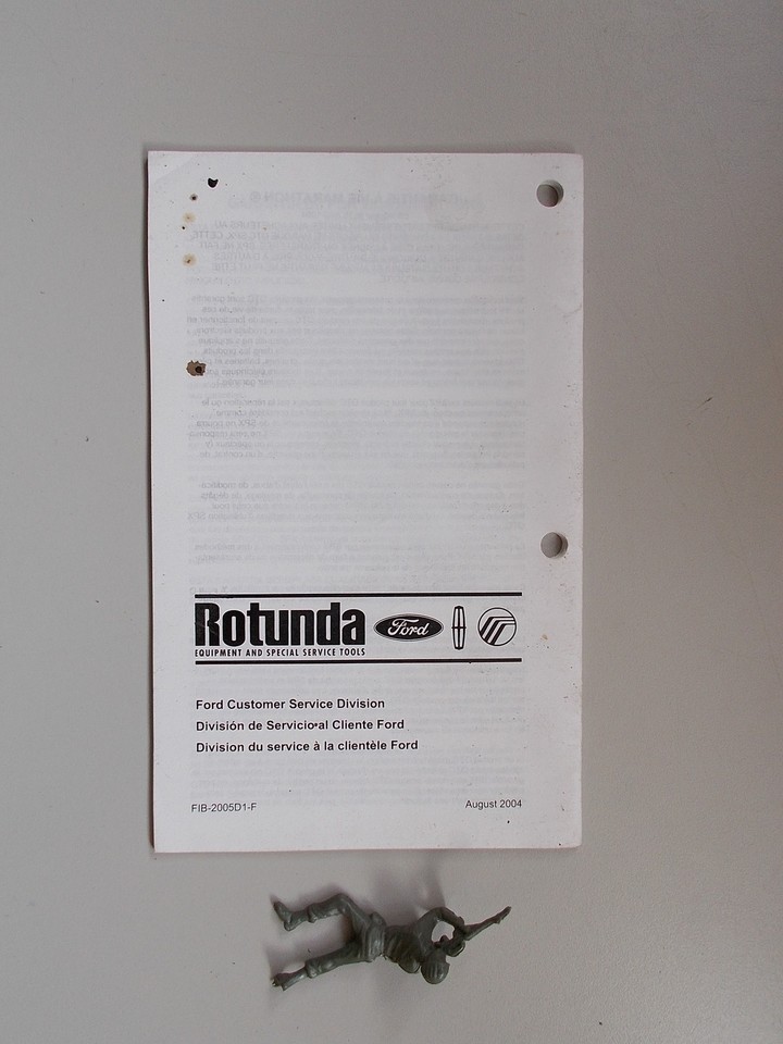 2005 Ford Rotunda Special Service Tools Instruction Manual *FREE ...
