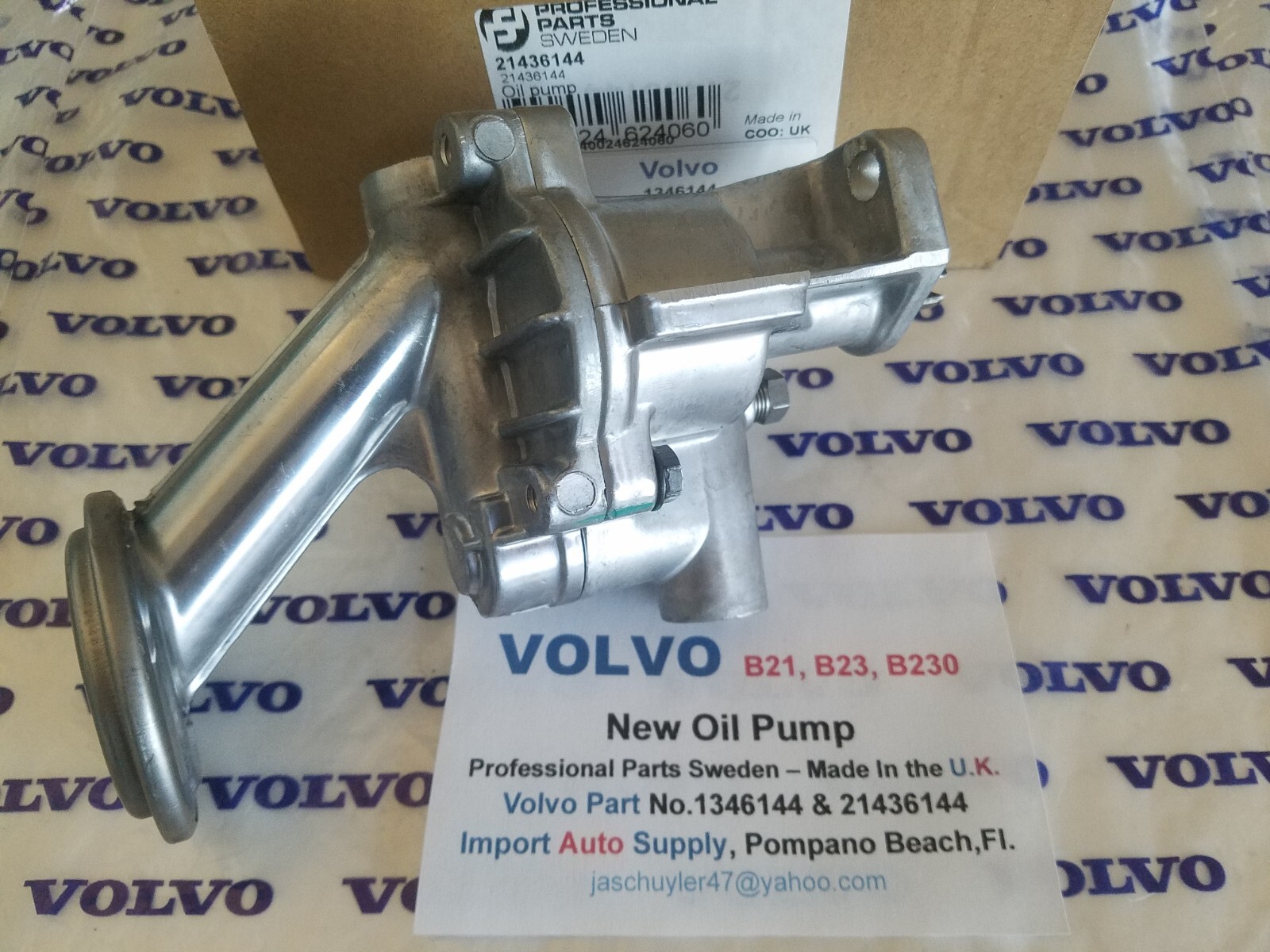 Volvo B21 - B23 & B230 New Engine Oil Pump 79-95 -240's - 740 - 760 ...