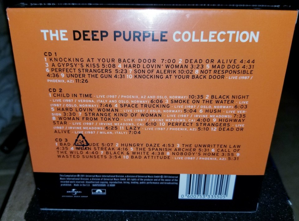 Deep Purple The Deep Purple Collection 3 CD 💿 Box Set PolyDor 2011 New ...