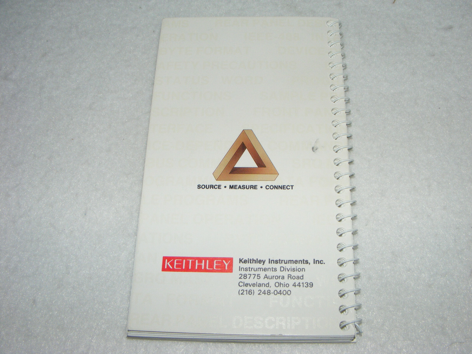 KEITHLEY QUICK REFERENCE GUIDE MODELS 236/237/238 SOURCE MEASURE UNITS ...