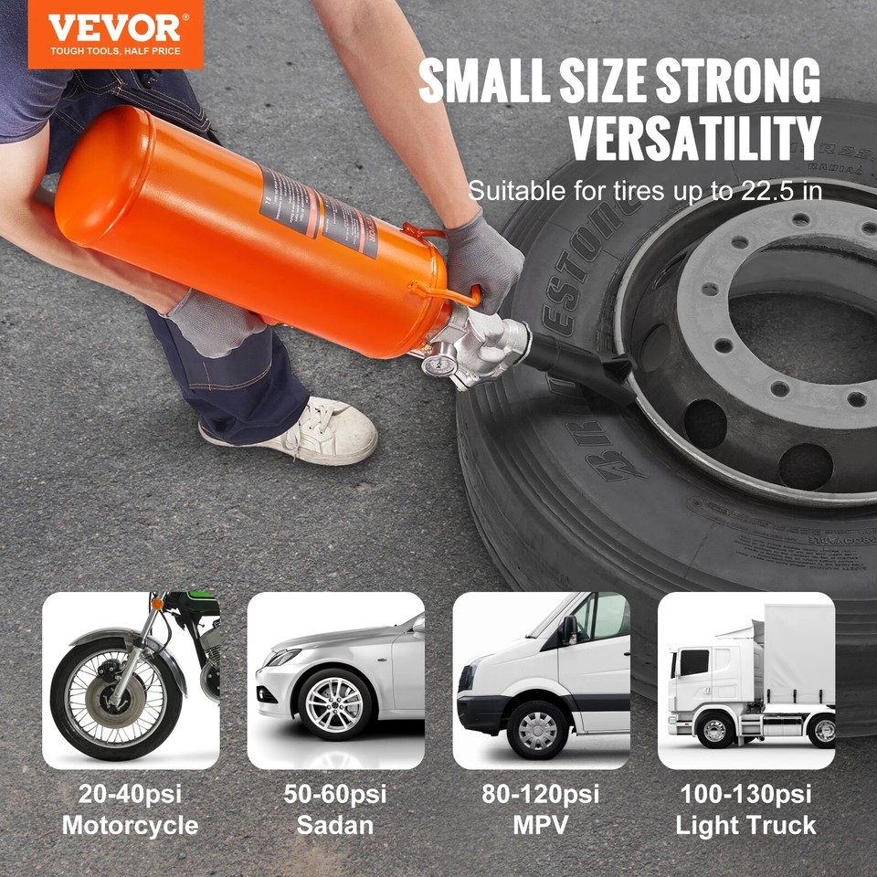 Tire Bead Seater 8L/9L Air Tire Bead Blaster 120 PSI Handheld Bead ...