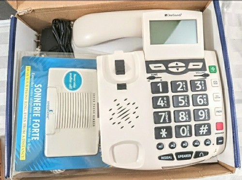 Clear Sounds WCSC600 Amplified Big Button Speaker Phone 50db White | eBay