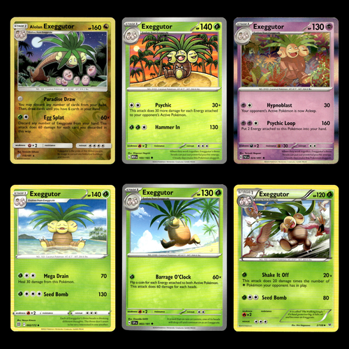 6x Alolan Exeggutor Holo Lot 115 Sun Moon Team Up Pokemon Cards ...