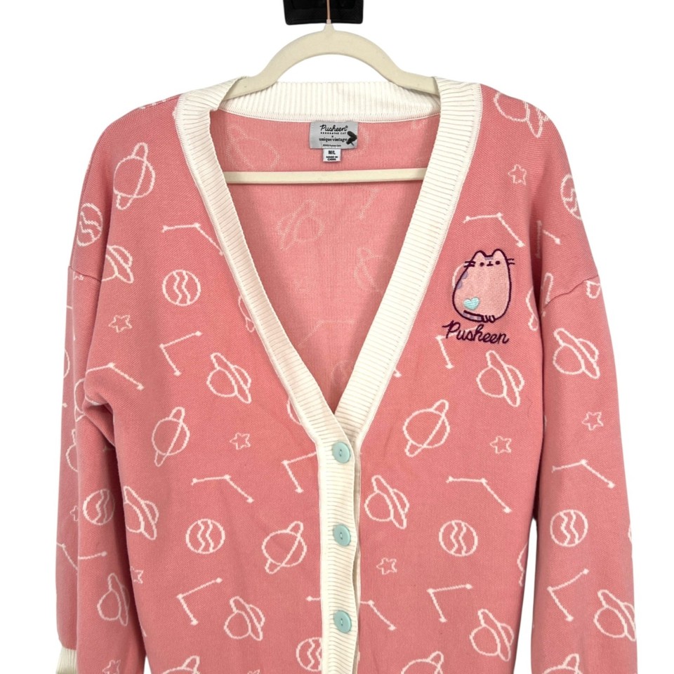 Pusheen Unique Vintage Pusheen The Cat Cardigan Pink Size Medium | eBay