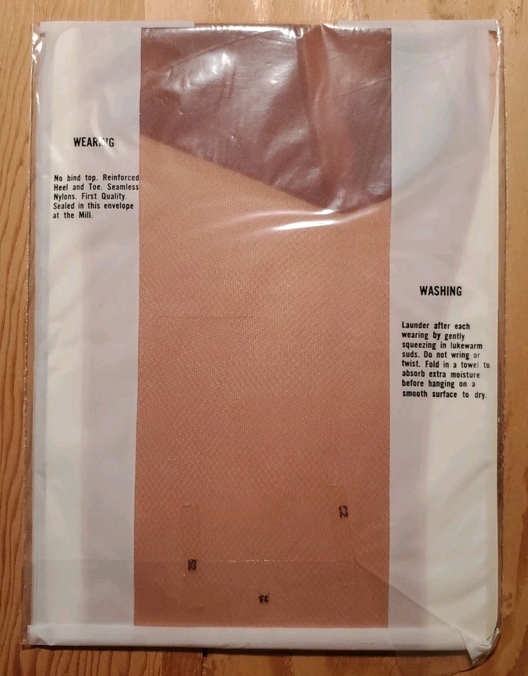 Vintage Maid-Rite Micro Sheer Seamless Nylon Garter Stockings Size 10 ...