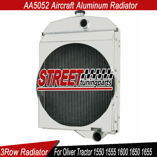3 Rows Aluminum Radiator+cap For Oliver 1550 1550 1555 1600 1650 1655 ...