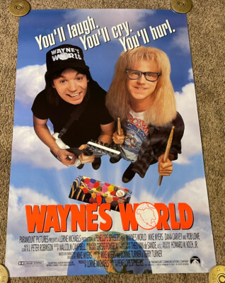 Original 1992 WAYNE’S WORLD Movie Poster, Rolled, Single Sided, 27x40 ...