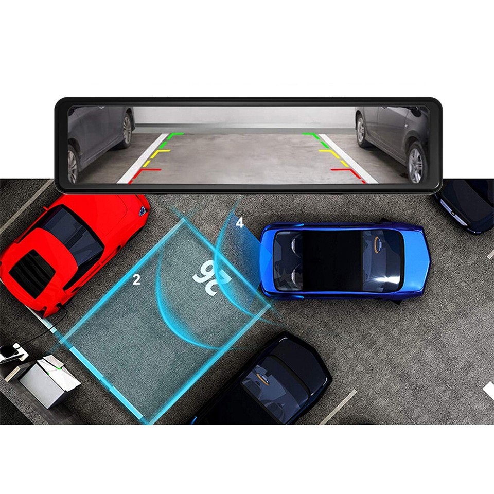 Auto Dual Lens Video Recorder Rearview Mirror Backup Camera Dash Cam 4k ...