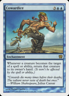 Cowardice 9th Edition NM Blue Rare MAGIC THE GATHERING MTG CARD ...