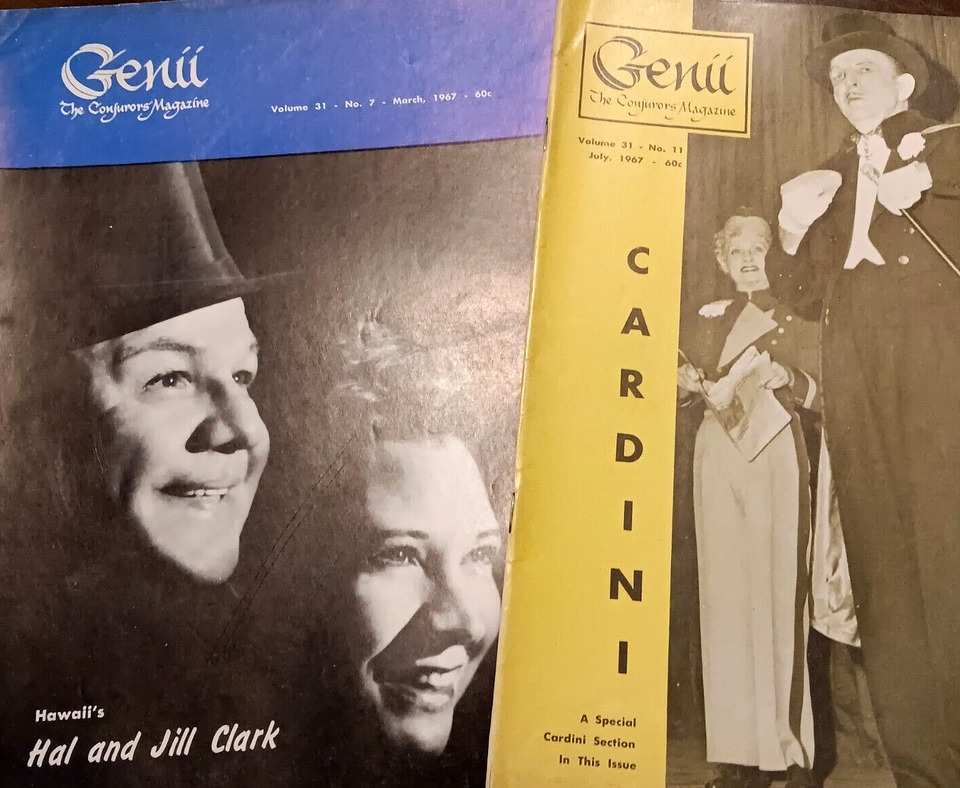 Lot SIX 1957 & 1967 GENII the CONJOURER'S magic MAGAZINES Cardini Blackstone | eBay