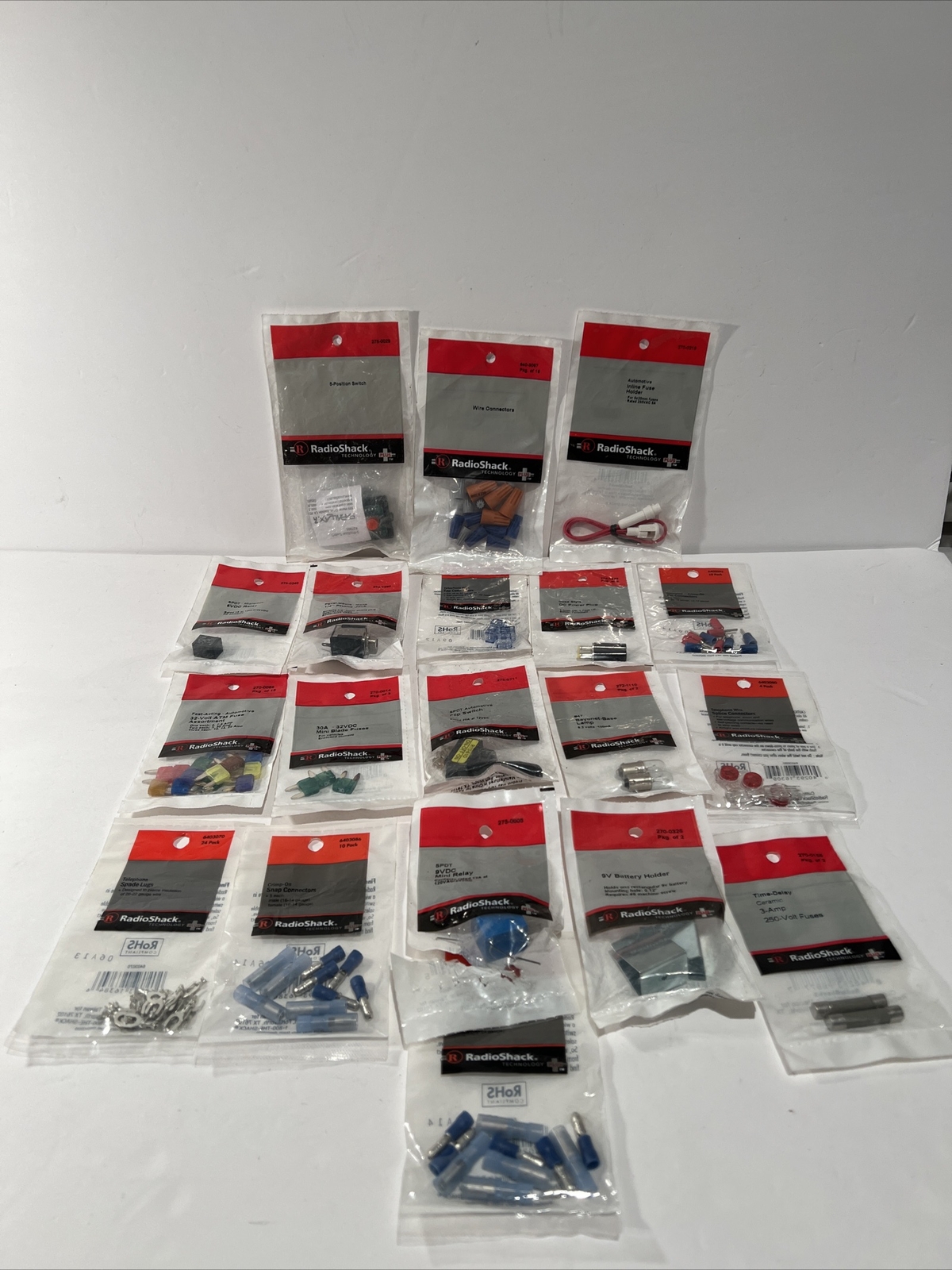 Lot Of Radio Shack Wire Snap Connectors Pin Connectors Relays Fuses And ...