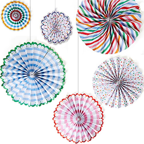 PINWHEEL PARTY FAN HANGING Rainbow Rosettes Birthday Christmas ...
