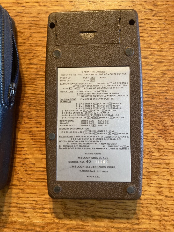 Vintage 1970s Melcor 400 Calculator Tested And Operational | eBay