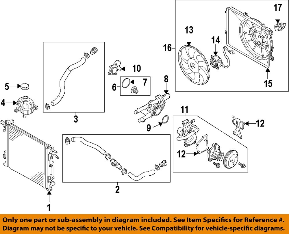 KIA OEM 06-20 Forte Koup Cooling Water Pump-Water Pump Assy Gasket ...