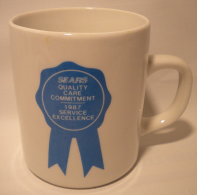 Vintage 1987 Sears Service Excellence Employee Coffee Mug Cup Dept ...