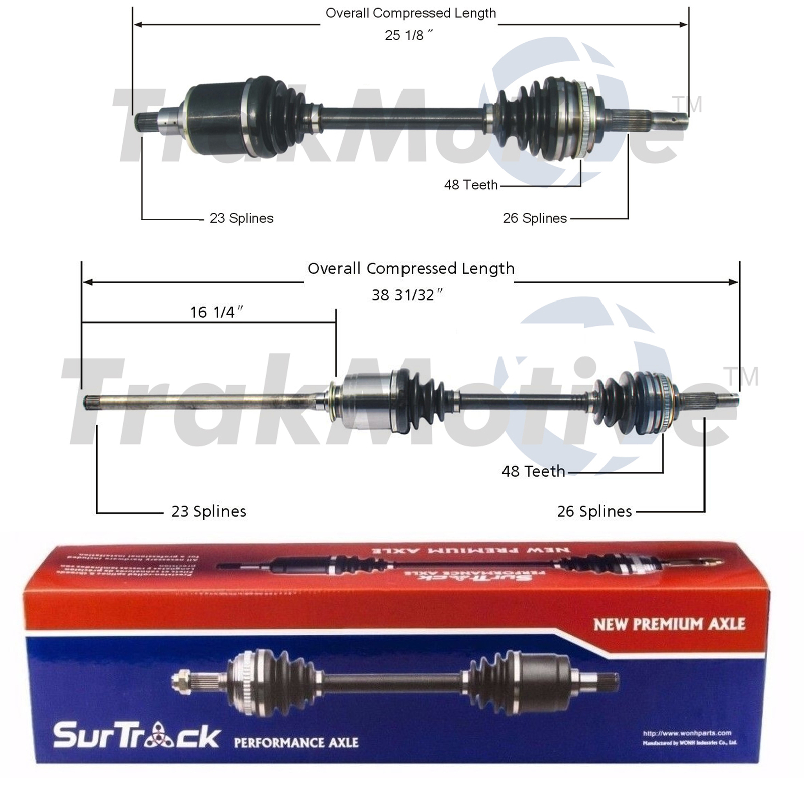 SurTrack Pair Set of 2 Front CV Axle Shafts For Lexus RX AWD 1999-2003 ...