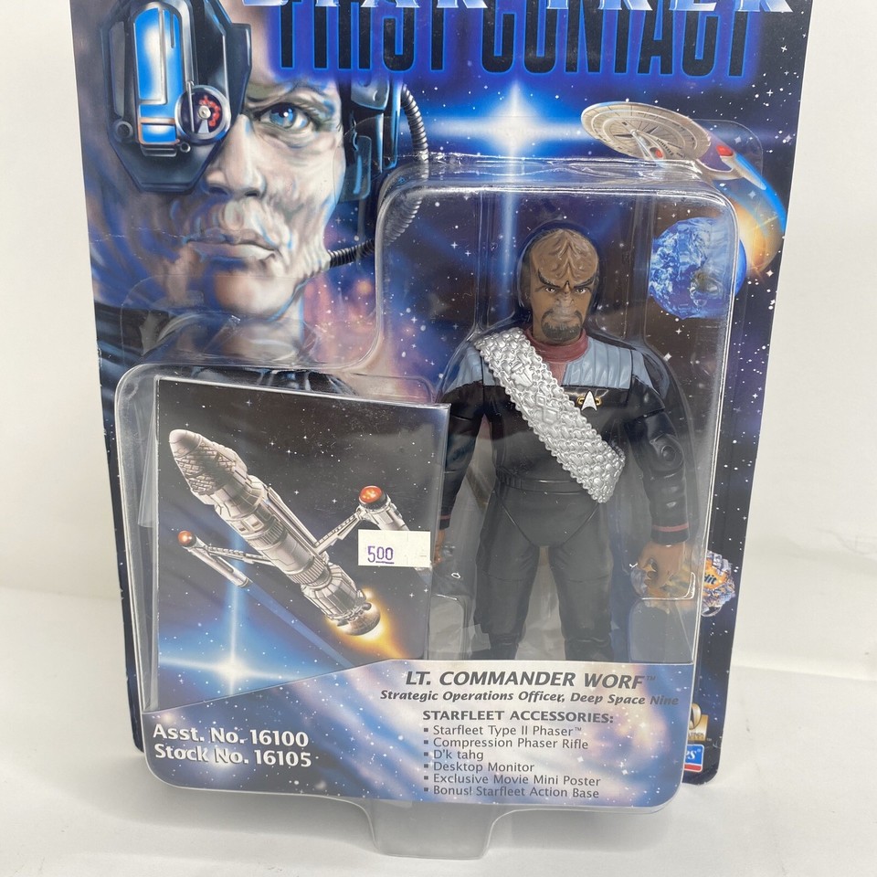 Star Trek First Contact Action Figure Lt. Commander Worf blue variant ...