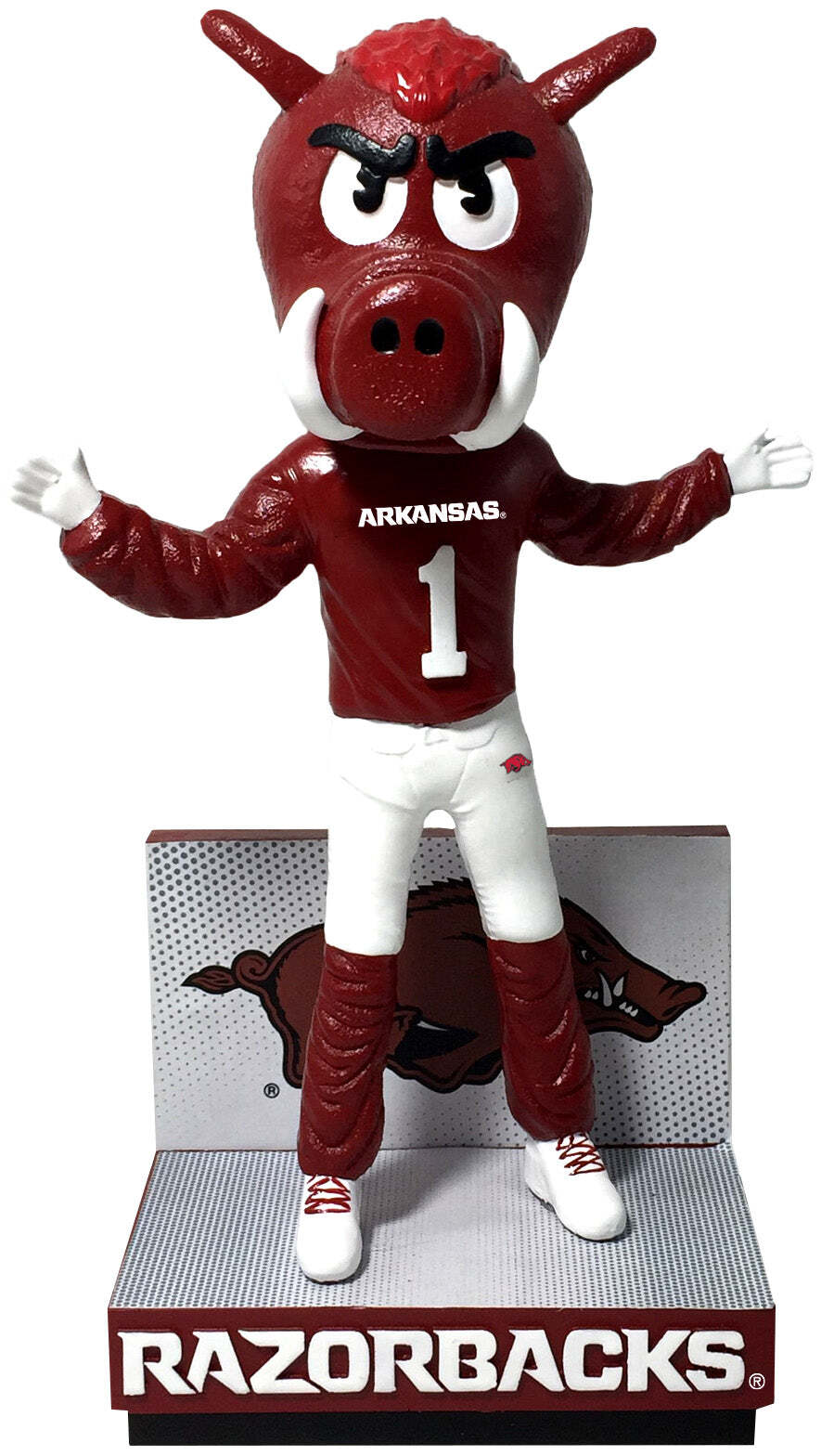 Big Red Arkansas Razorbacks Red Jersey Bobblehead NCAA College | eBay