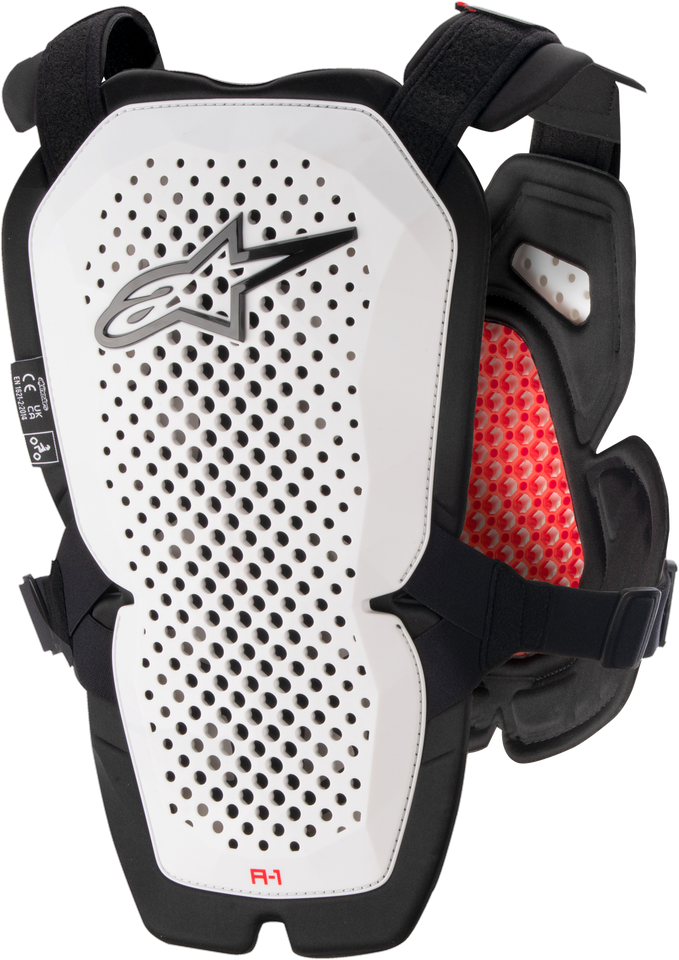 ALPINESTARS A-1 CHEST PROTECTOR WHITE/BLACK/RED MD/LG 6700123-213-M/L ...