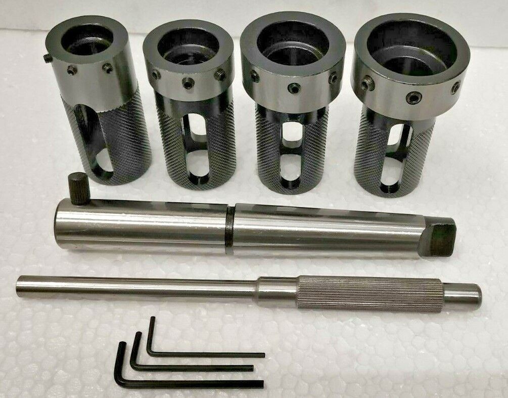 Lathe Tailstock Die Holder Set Of 4 Floating Type MT3 SHANK Holds ...