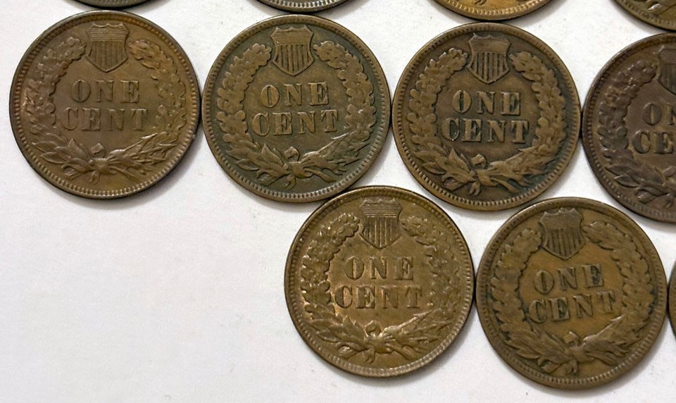 Lot of 45 Indian Cents 1859-1909- AG-XF Details- Actual Coins Shown ...