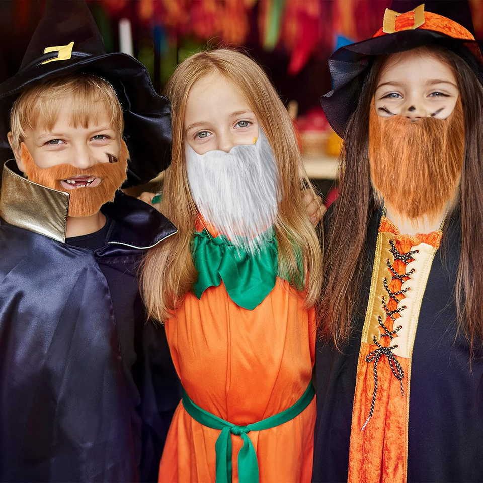 16 Pieces Fake Mustache Beards Halloween Costume Accessories Funny ...