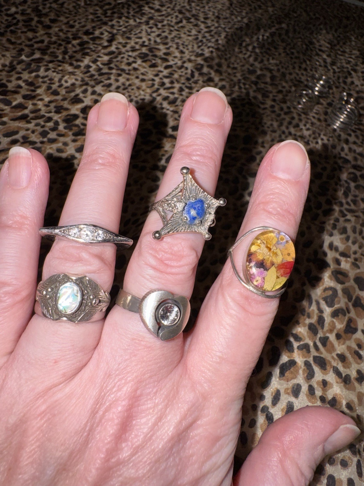 Job Lot of 5 Sterling Silver Rings Various Sizes | eBay UK