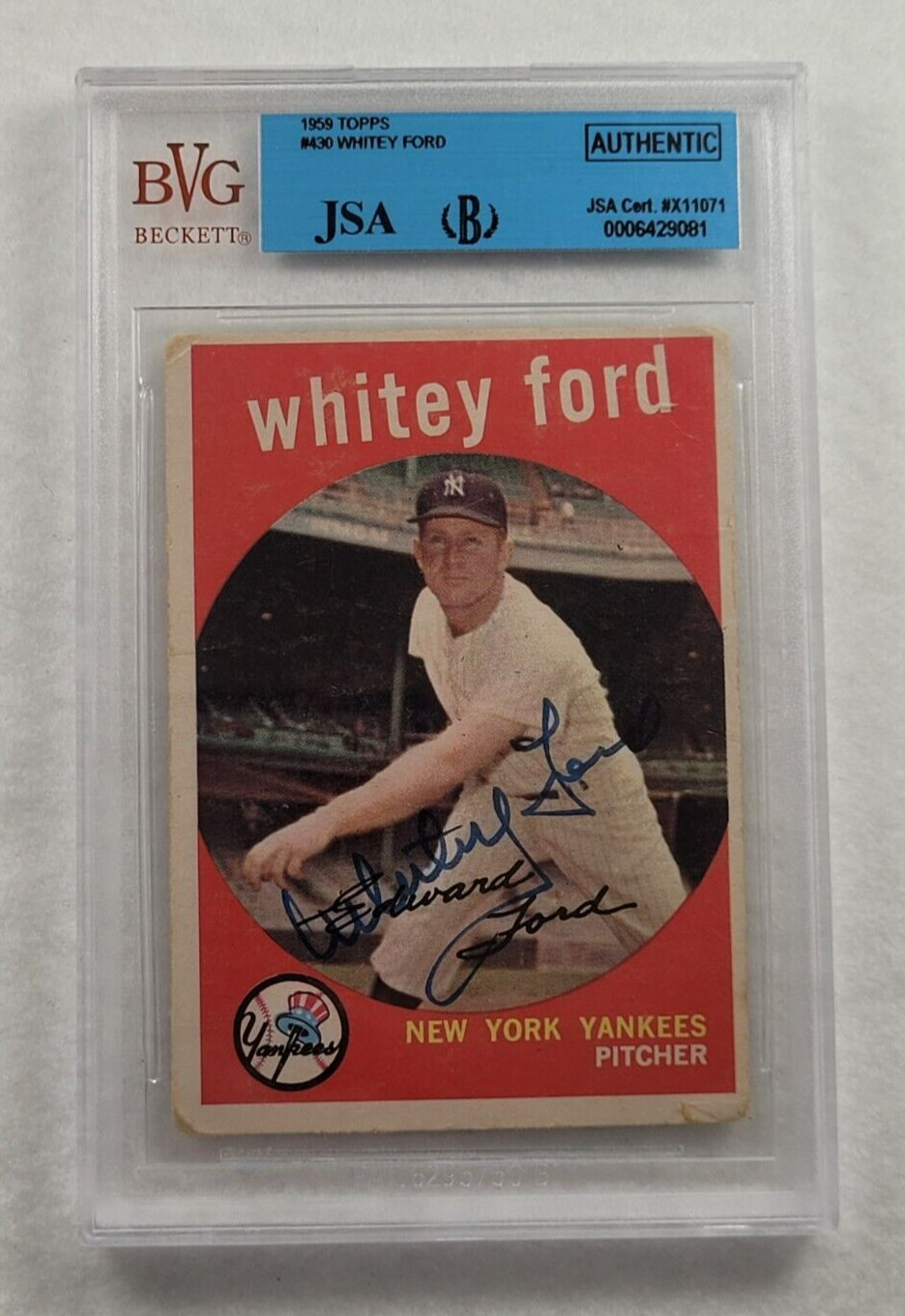 Whitey Ford Autographed Memorabilia | Signed Photo, Jersey ...