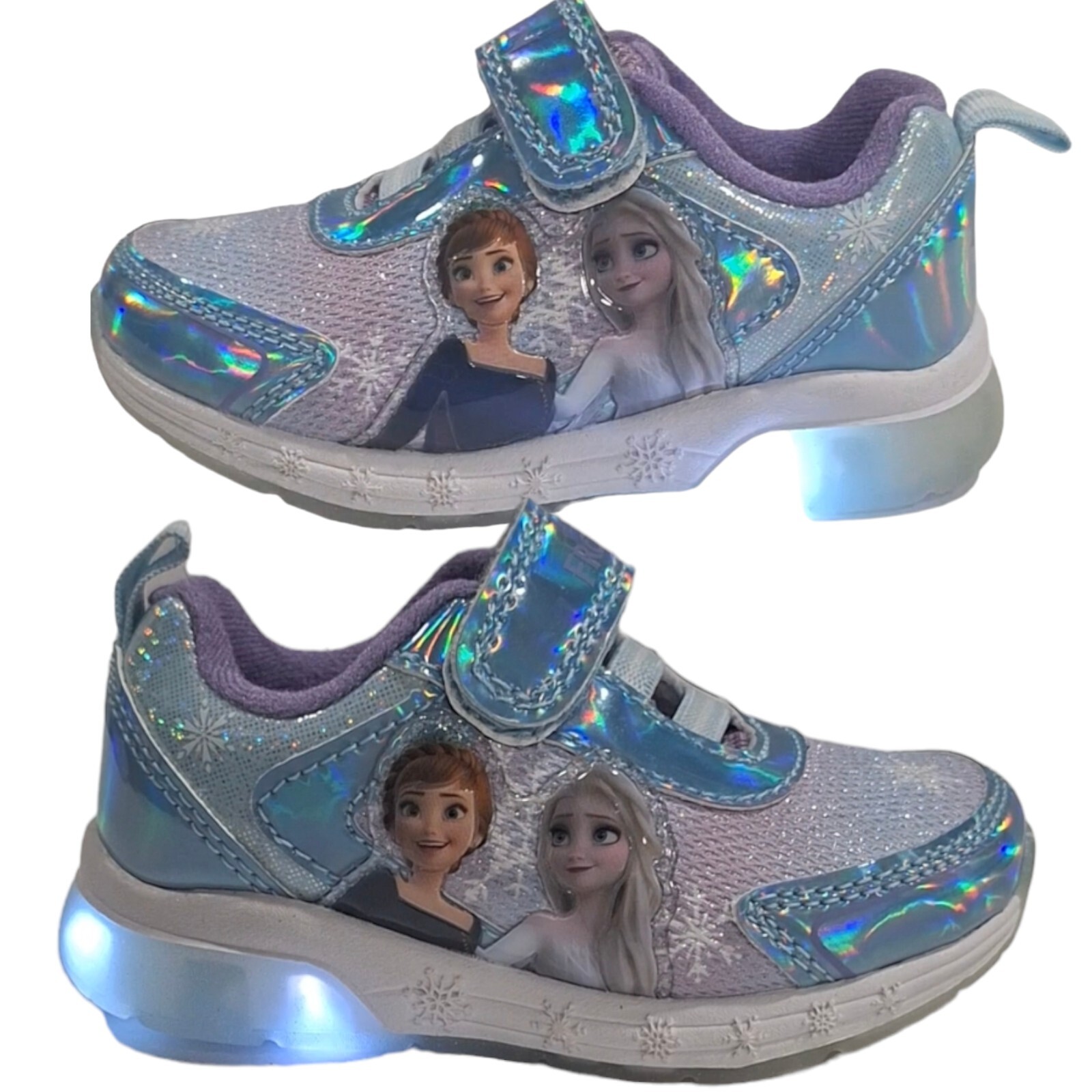 Disney Girls' Frozen Shoes - Laceless LED Light Up Shoes Blue Size 6 ...