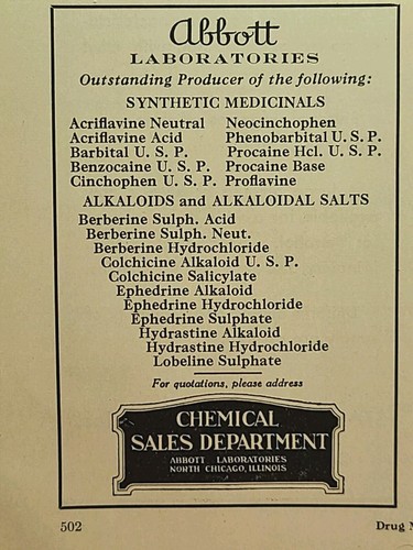 Abbott Laboratories Chemical Sales North Chicago IL Vintage Print Ad ...