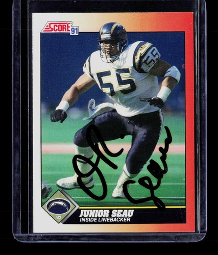 1991 Score #354 Junior Seau Autographed/Signed | eBay