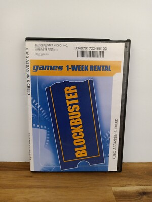Blockbuster Video Game Rental Case Xbox 360 Assassin's Creed | eBay