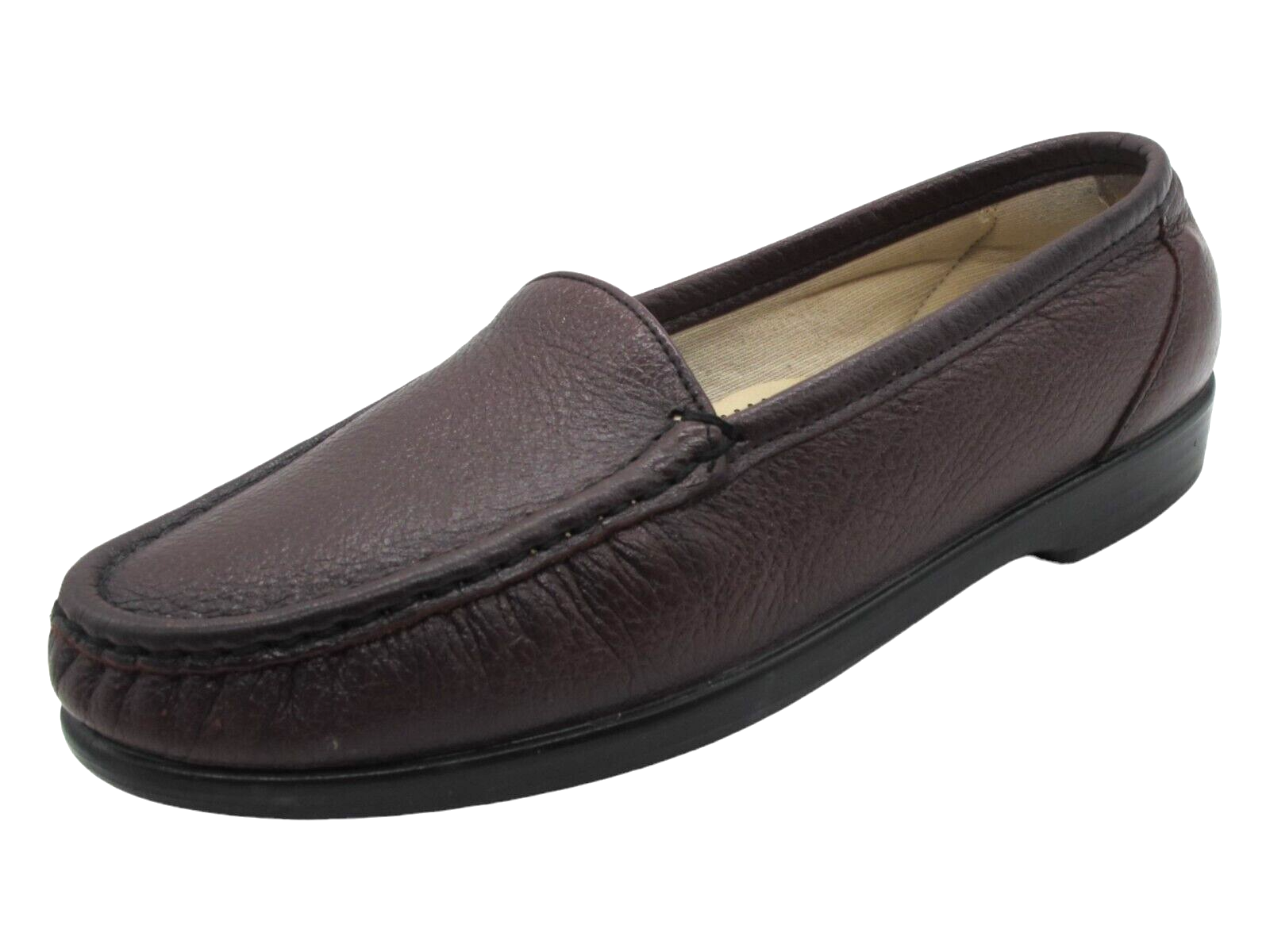 SAS Simplify Shoes Sz 7 Slip On Loafer Burgundy Red Wine Leather ...