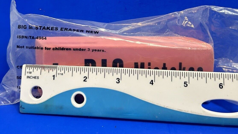 Big Eraser For Big Mistakes New in plastic (77) | eBay