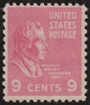 1938 William Henry Harrison 85 year old 9 Cent US Postage Stamp MINT ...