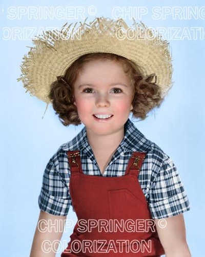 SHIRLEY TEMPLE REBECCA OF SUNNYBROOK FARM BEAUTIFUL COLOR PHOTO BY CHIP ...